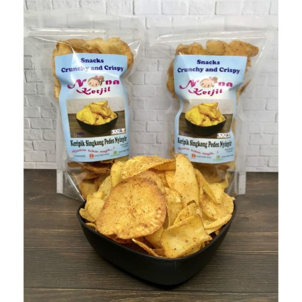 Label Keripik Singkong Custom Design Murah dan Contohnya